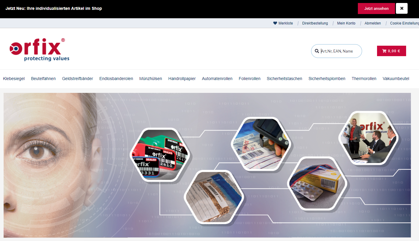 Kurzanleitung Webshop - orfix