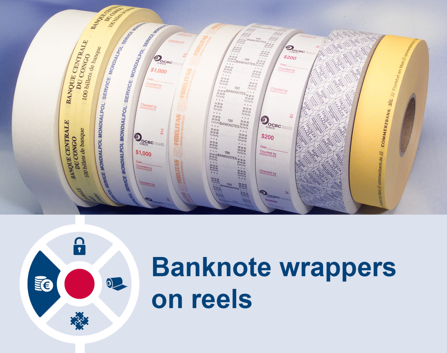 Banknote wrappers on reels - orfix
